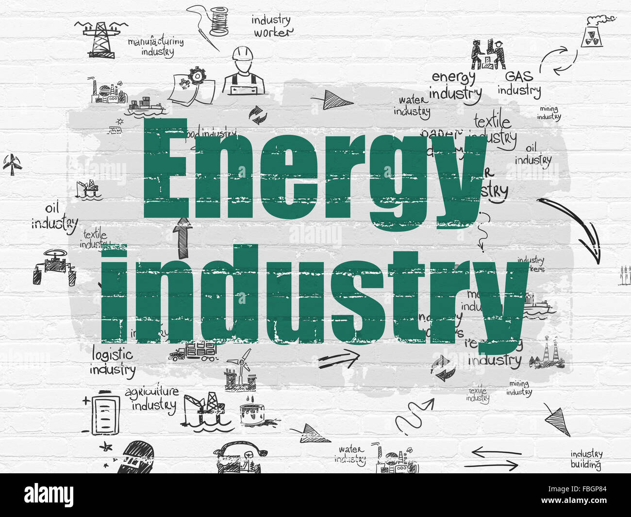 Industry concept: Energy Industry on wall background Stock Photo - Alamy