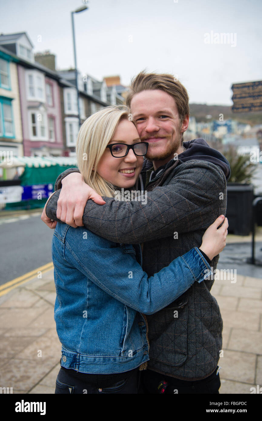 Aberystwyth, Wales, UK. 16th Jan, 2016. Aberystwyth is the hugging ...