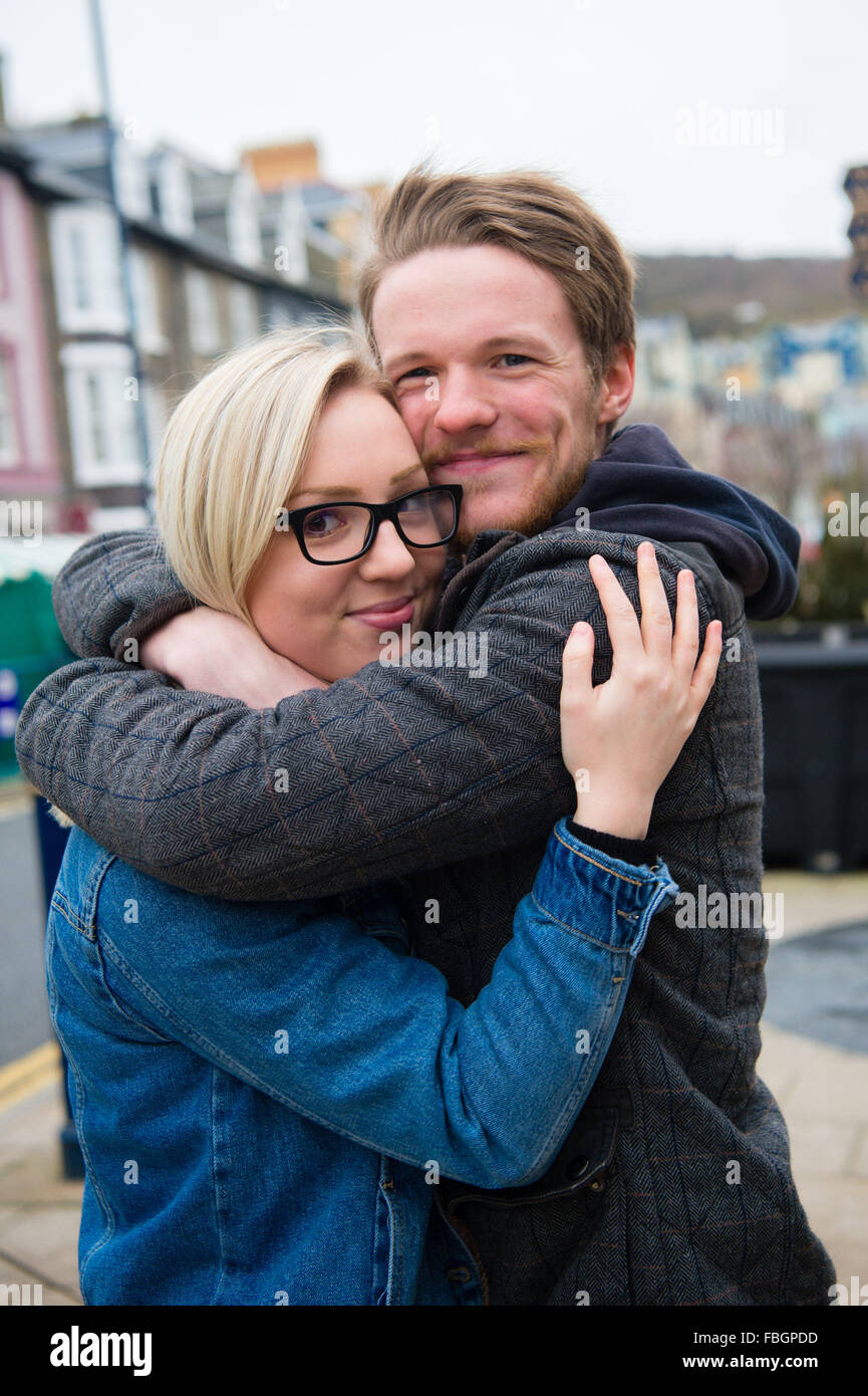 Aberystwyth, Wales, UK. 16th Jan, 2016. Aberystwyth is the hugging ...
