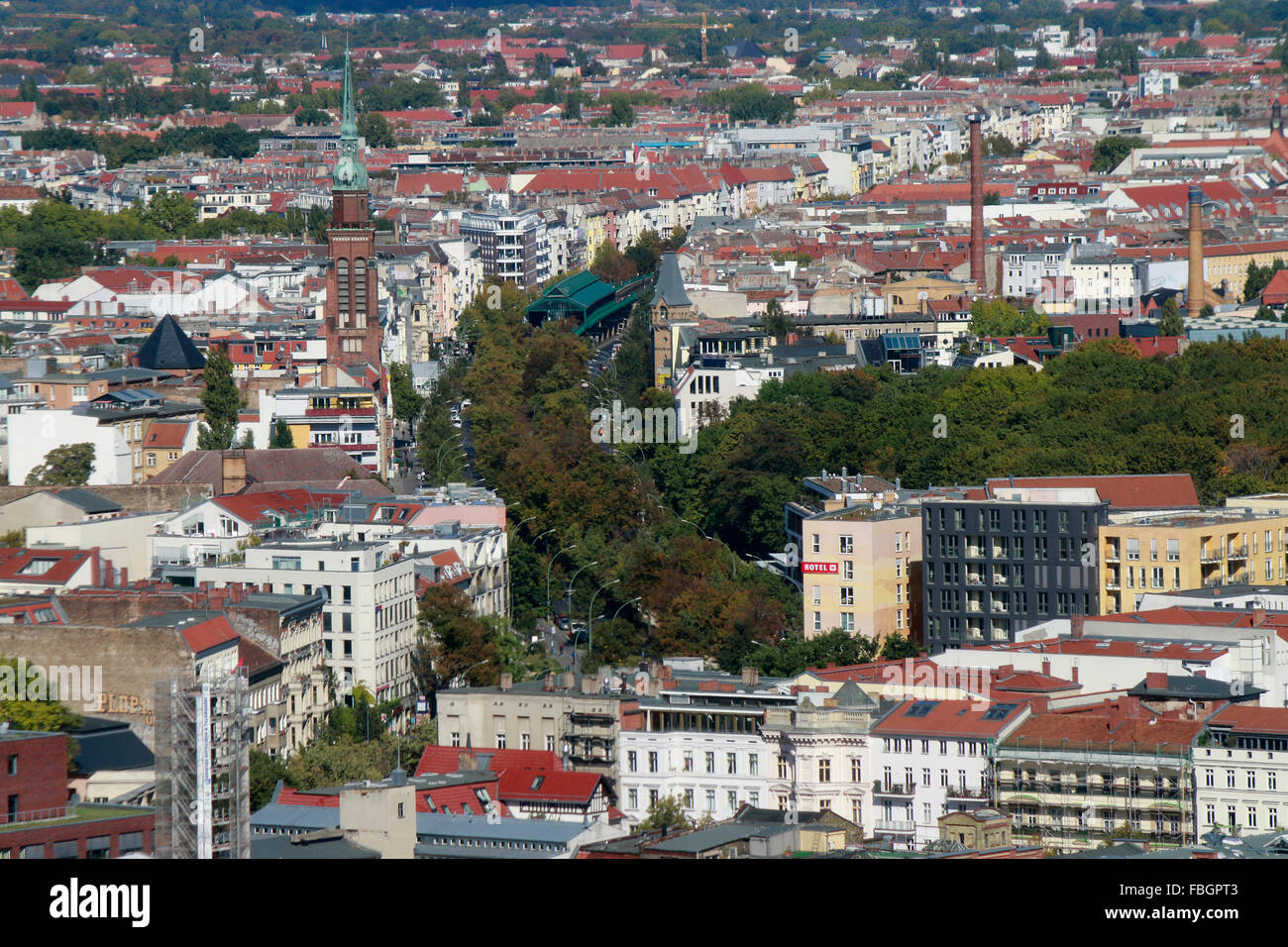 Luftbild: Schoenhauser Allee, Berlin-Prenzlauer Berg Stock Photo - Alamy