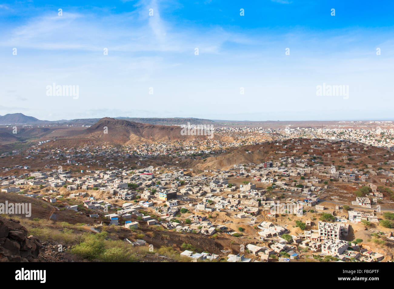 View of Praia city in Santiago - Capital of Cape Verde Islands - Cabo ...