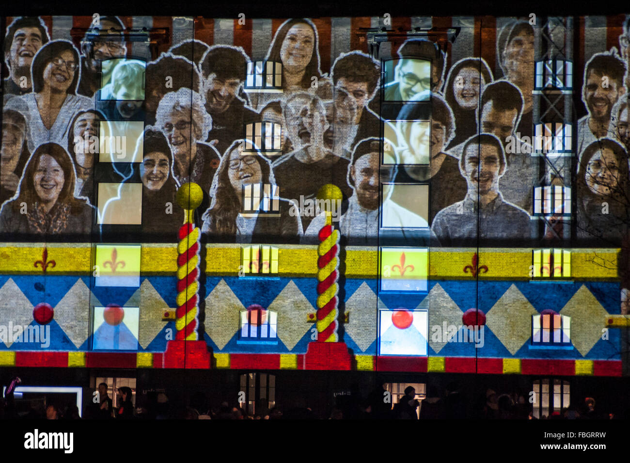 London, UK. 15 January 2016. "Circus of Light" by Ocubo, a light show ...