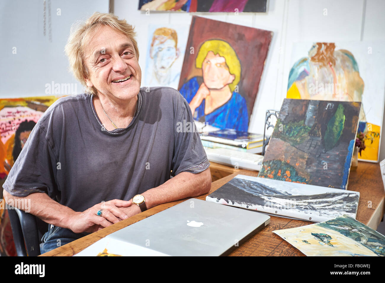 Artist Orde Levinson pictured in his studio Stock Photo - Alamy