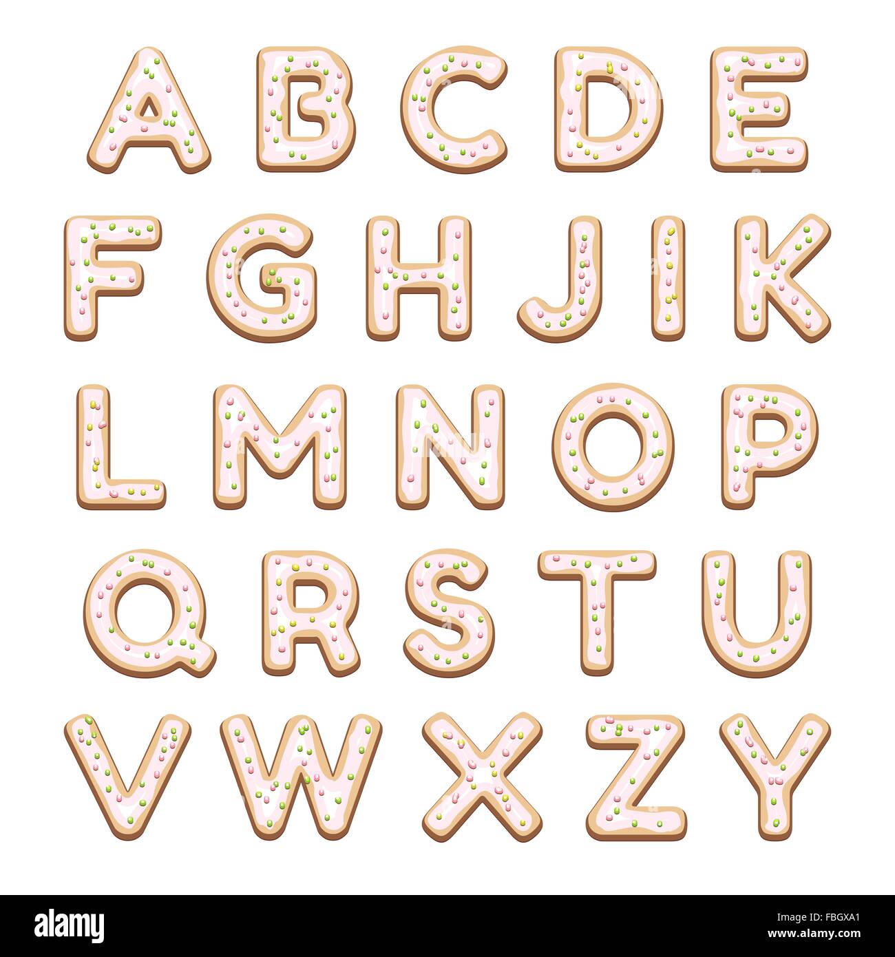 Gingerbread isolated on white Stock Vector Images - Alamy