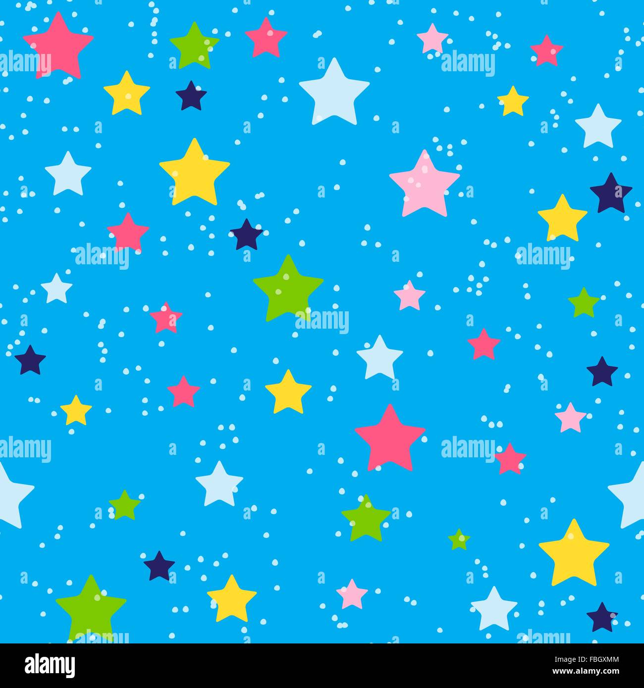 Cute Star Seamless Pattern Background Vector Illustration Stock Vector ...