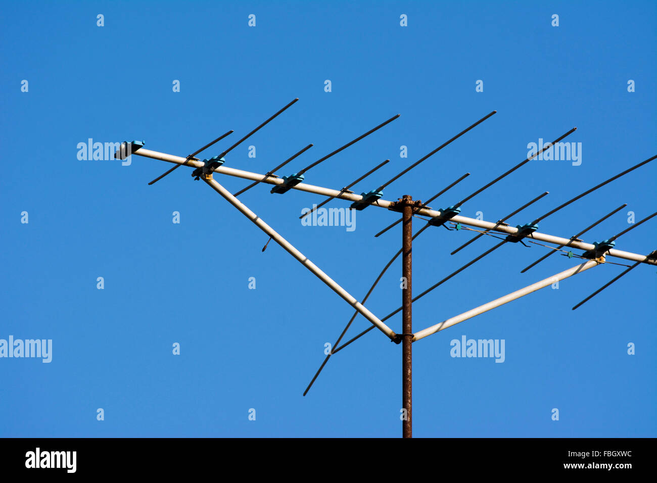 An outdoor television antenna, or TV aerial Stock Photo - Alamy