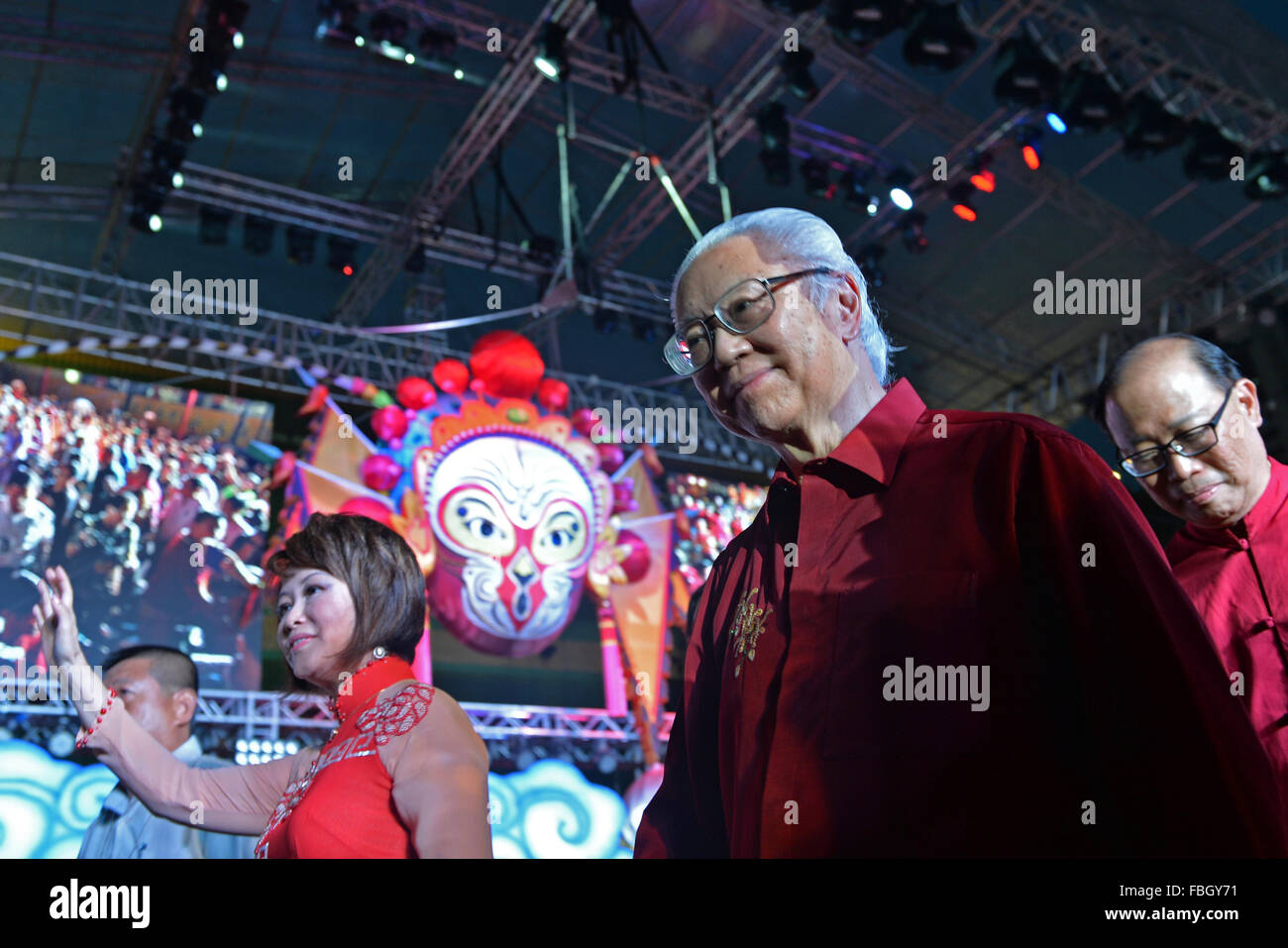 Singapore. 16th Jan, 2016. Singapore's President Tony Tan (2nd R ...