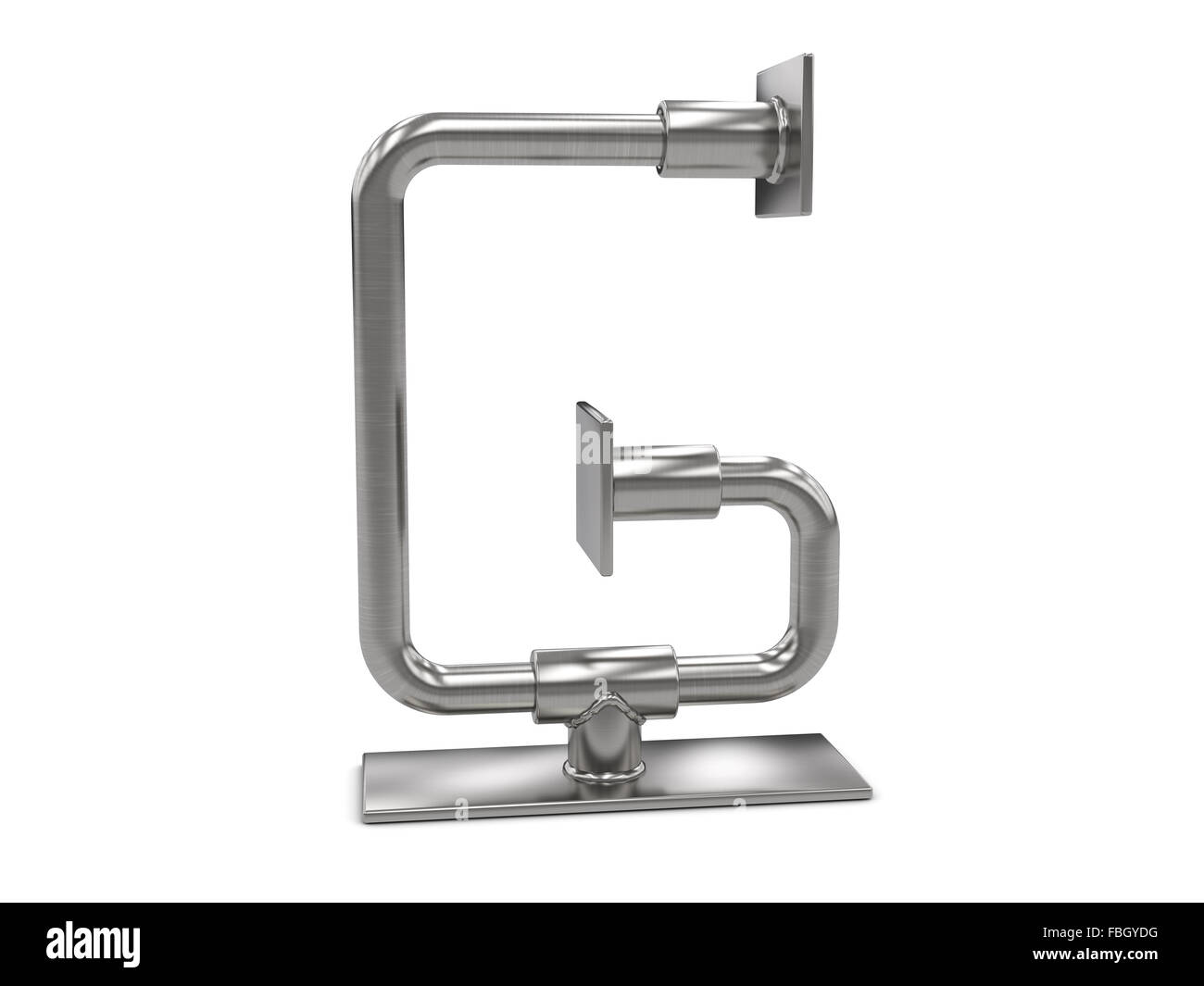 Metal letter G on a white background Stock Photo - Alamy