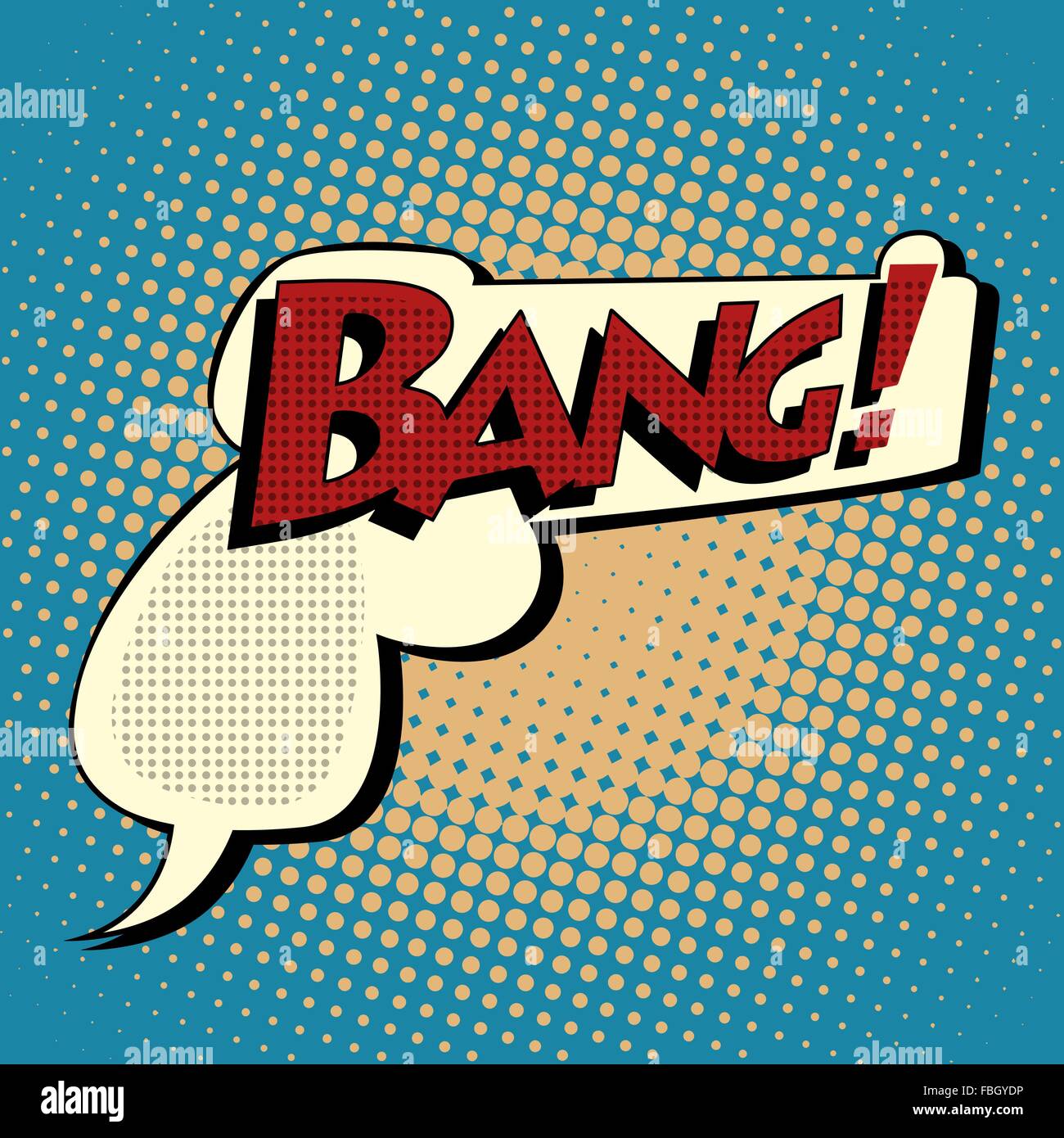 Bang comic book bubble in the shape of a gun Stock Vector Image & Art ...