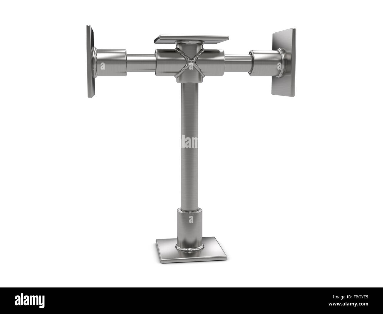 Metal letter T on a white background Stock Photo - Alamy