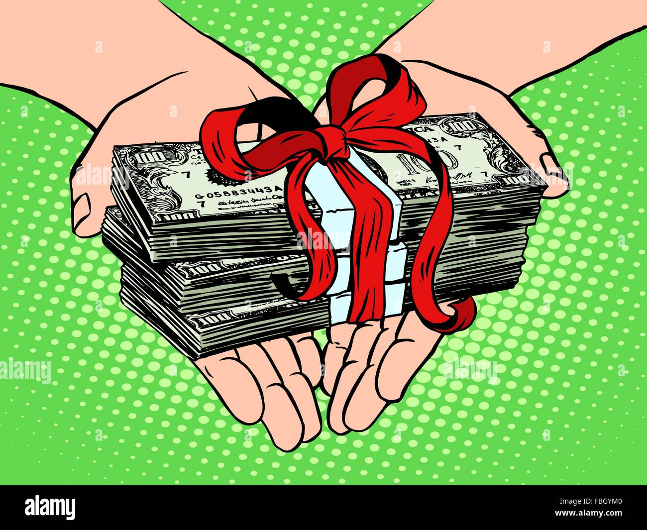 Money as a gift. Financial income Stock Vector Image & Art - Alamy