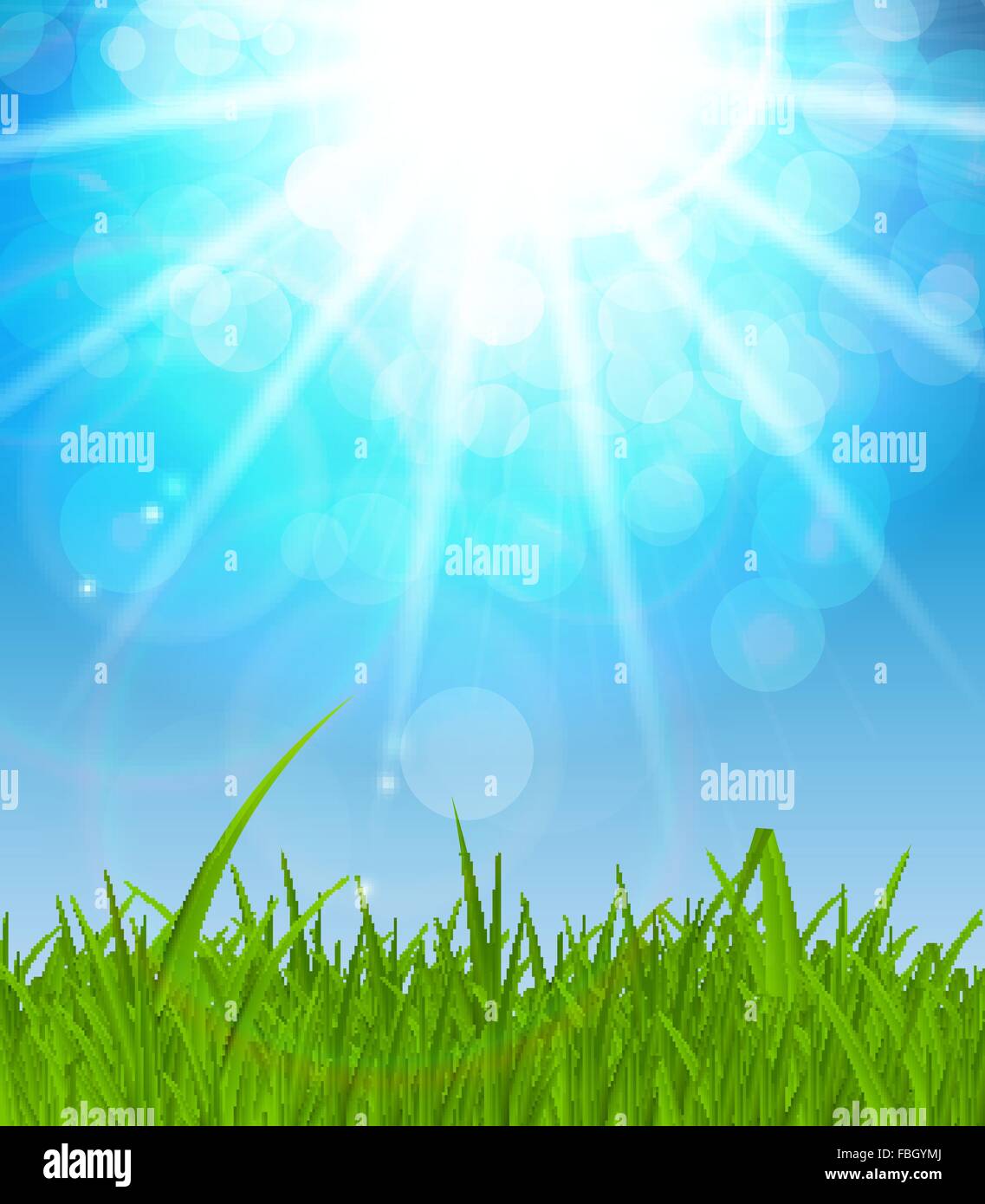 Natural Sunny Background Vector Illustration Stock Vector Image & Art ...