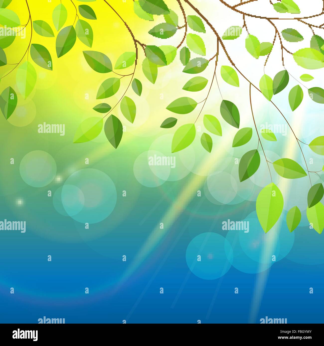 Natural Sunny Background Vector Illustration Stock Vector Image & Art ...