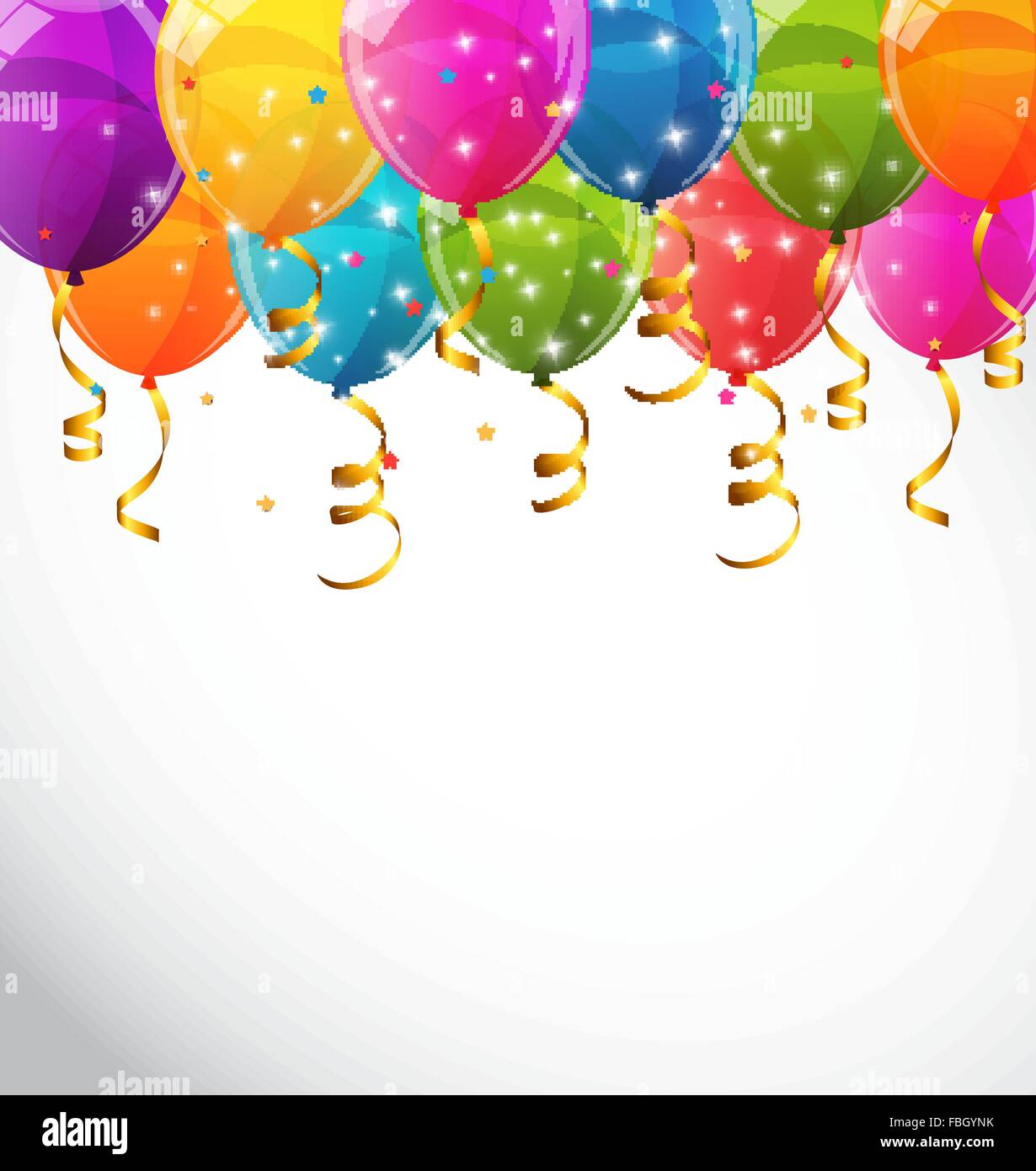 Color Glossy Balloons Background Vector Illustration Stock Vector Image ...