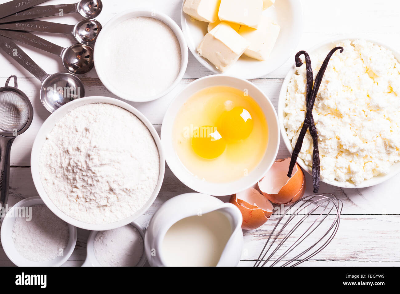 The Baking ingredients Stock Photo - Alamy