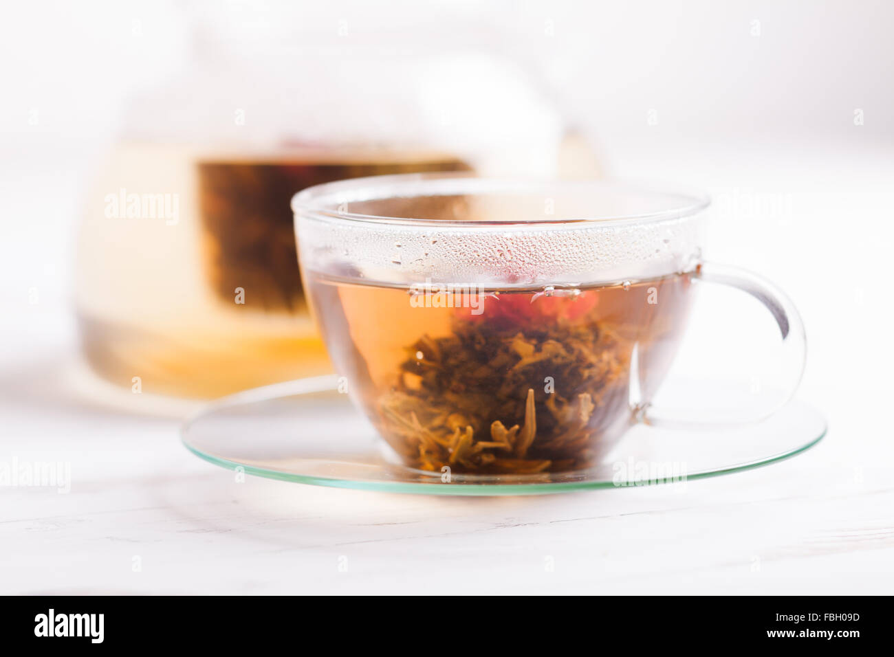 Blooming Flower Tea Stock Photo - Alamy