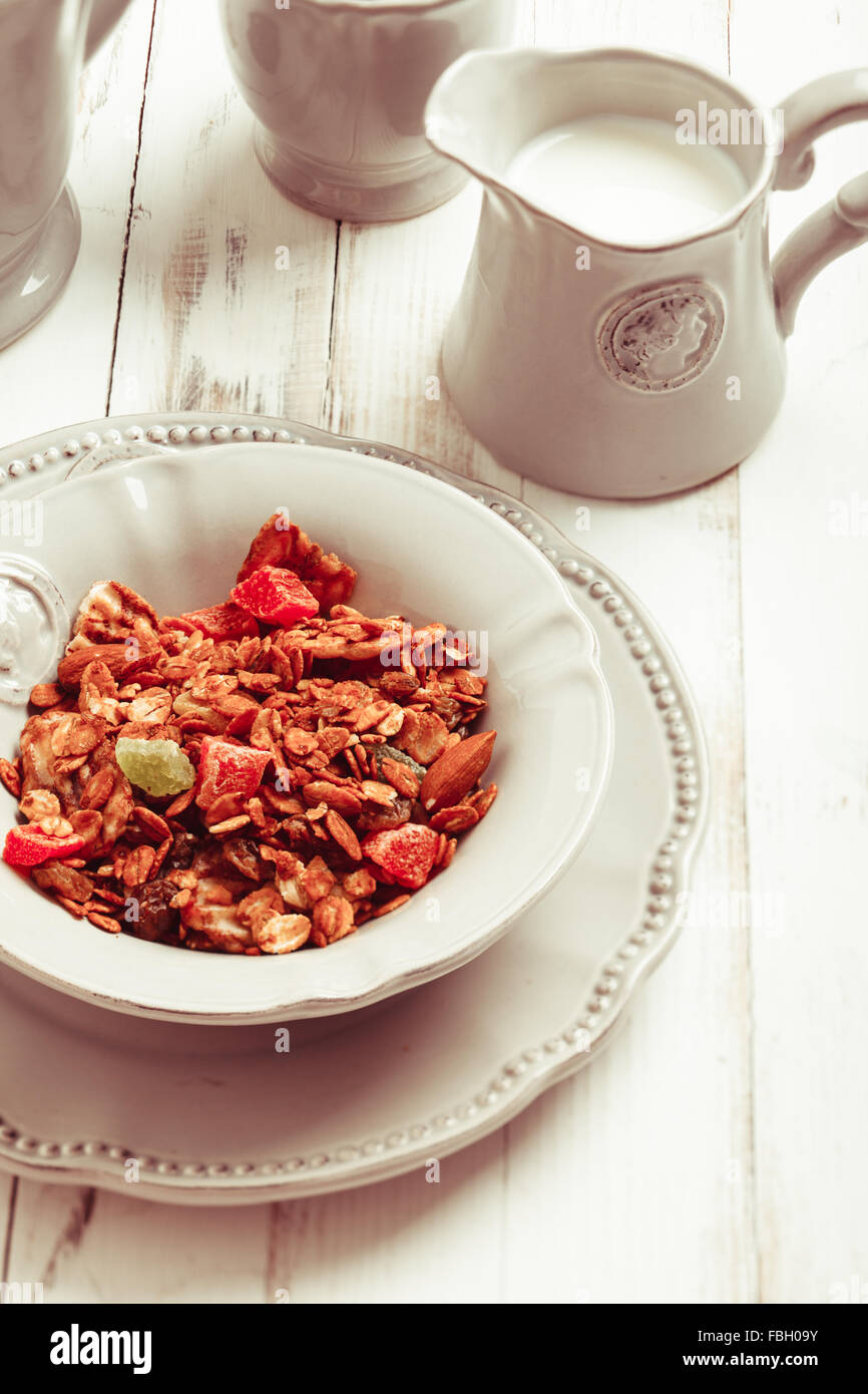 The Granola breafast Stock Photo - Alamy