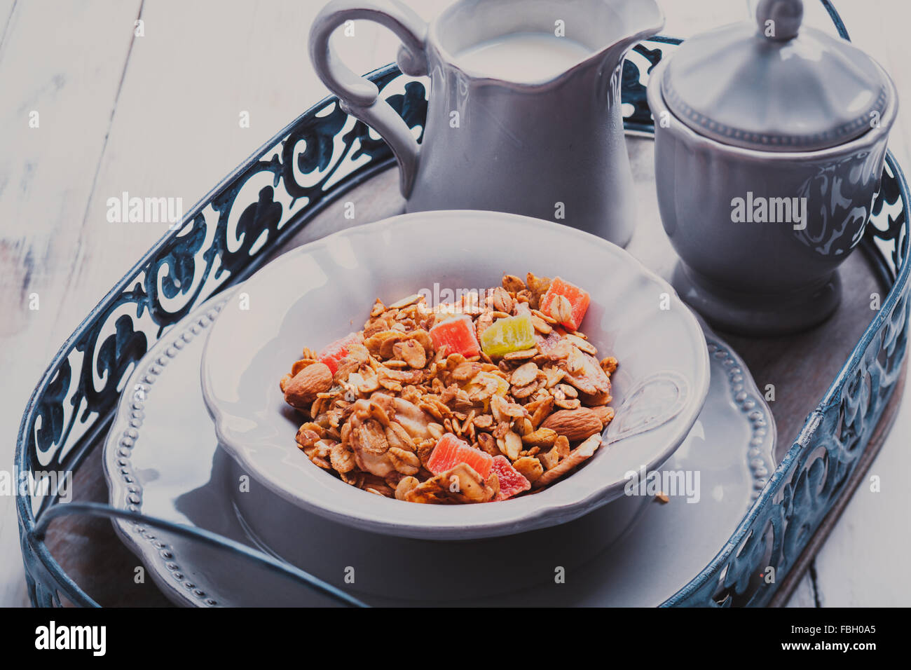 The Granola breafast Stock Photo - Alamy