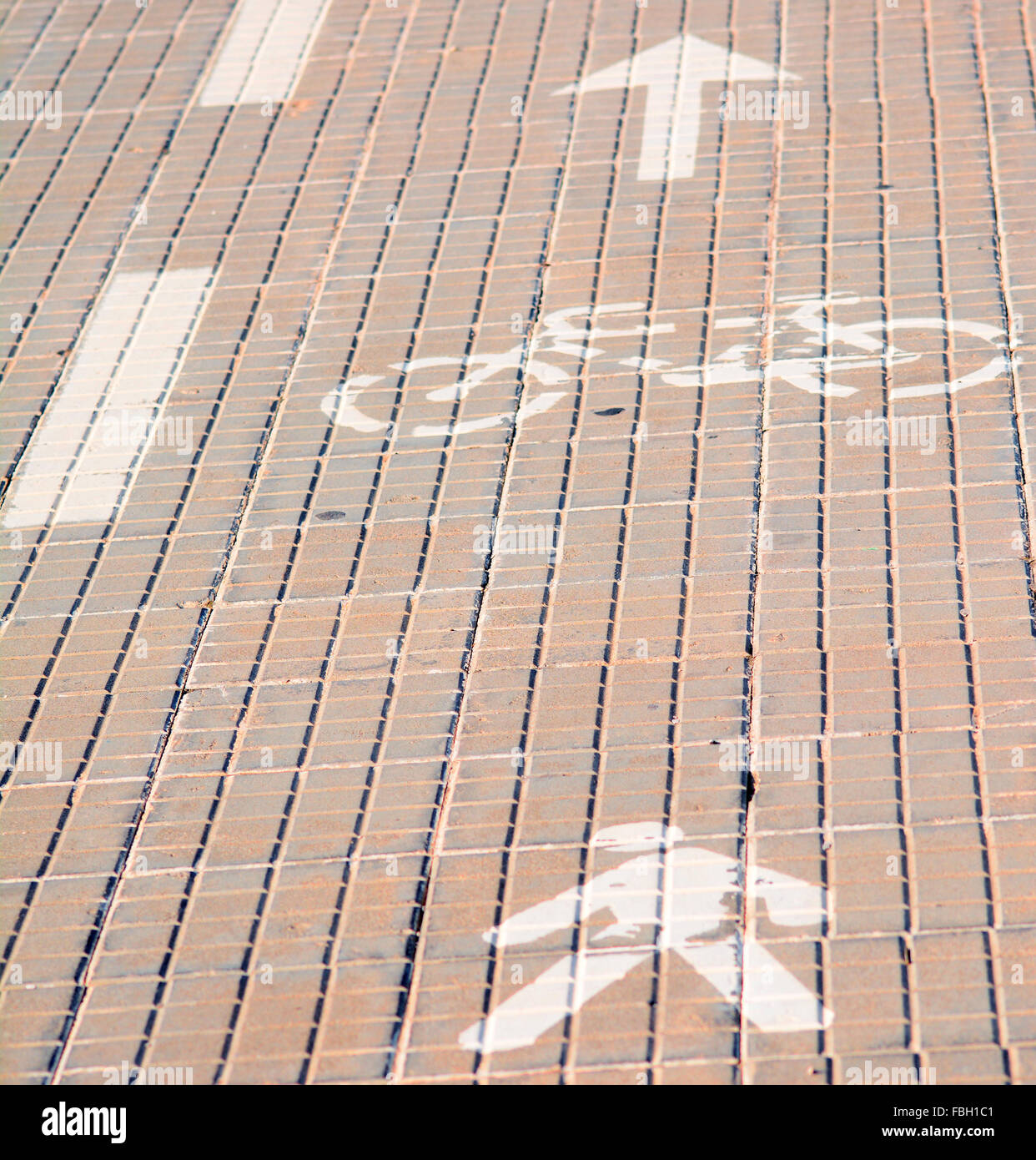 Pedestrian road marking cycle lane hi-res stock photography and images ...