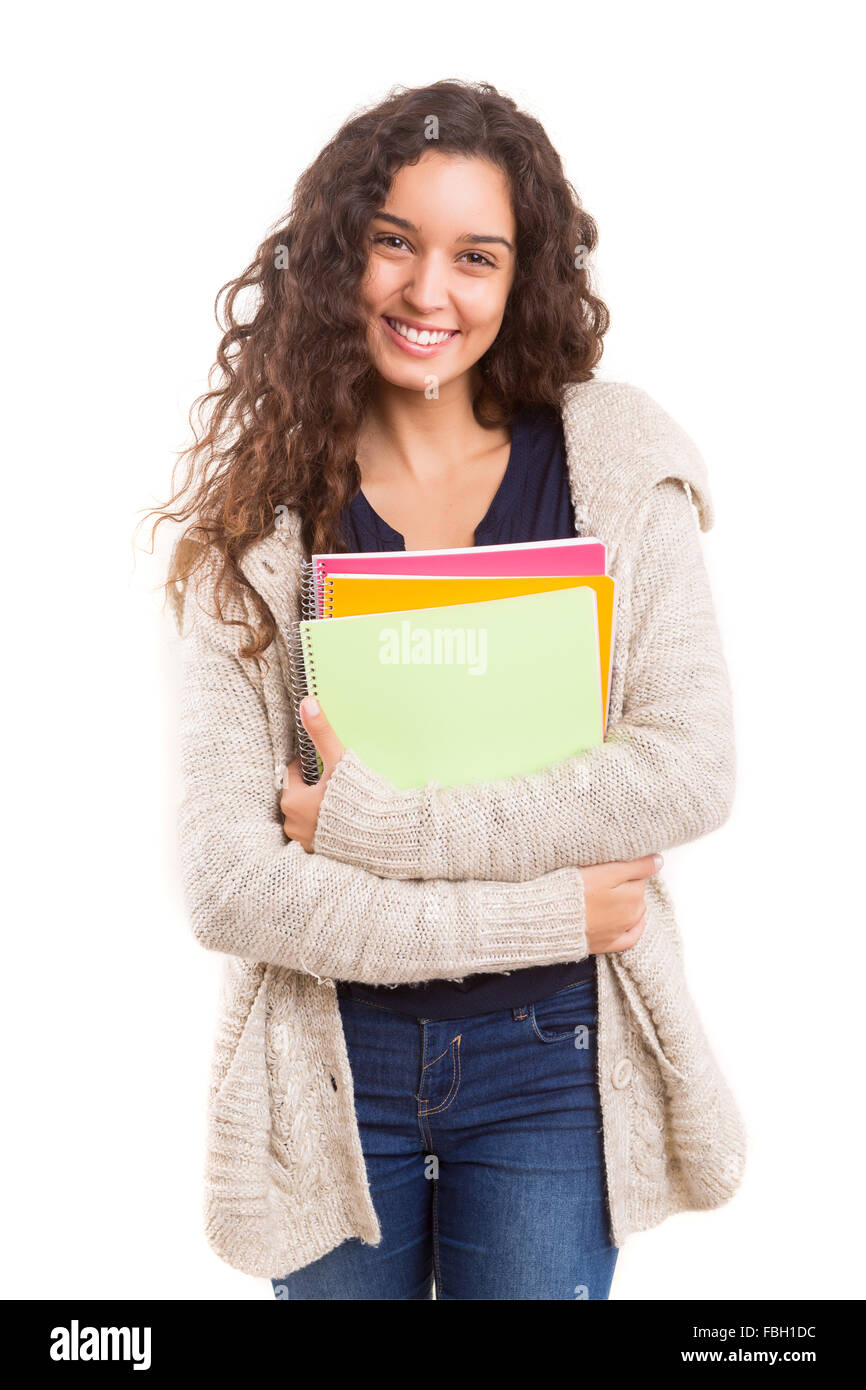 Studio shot of a beautiful student Stock Photo - Alamy