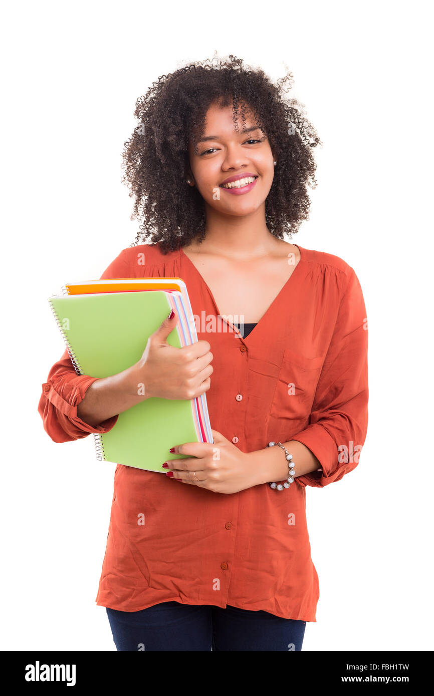 Studio shot of a beautiful student Stock Photo - Alamy