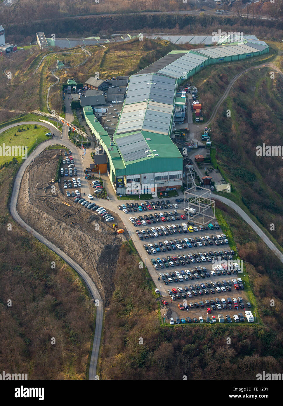 Aerial view, ski center, Alpincenter Bottrop, Prosper Halde, Bergehalde ...