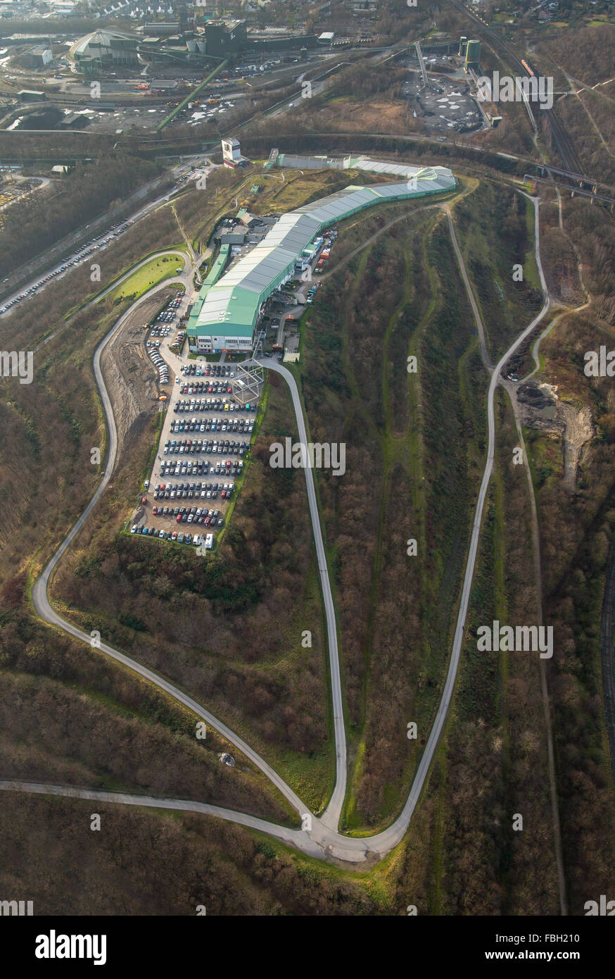 Aerial view, ski center, Alpincenter Bottrop, Prosper Halde, Bergehalde ...