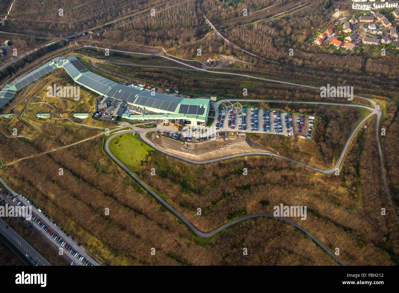 Aerial view, ski center, Alpincenter Bottrop, Prosper Halde, Bergehalde ...