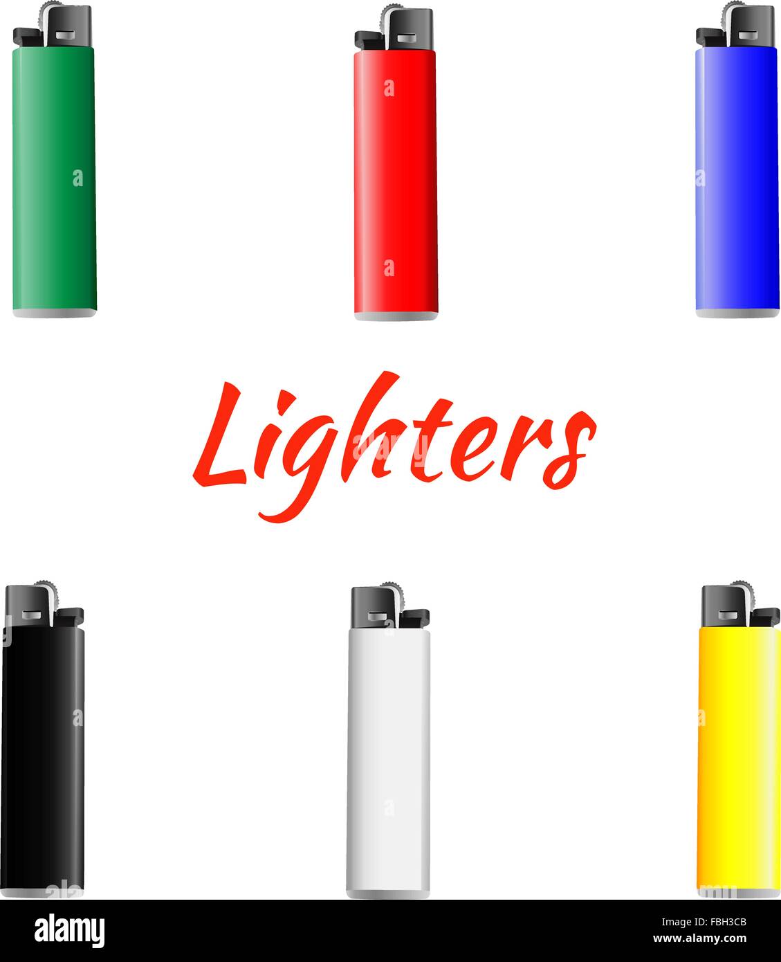 Vector set of lighters Stock Vector Image & Art - Alamy