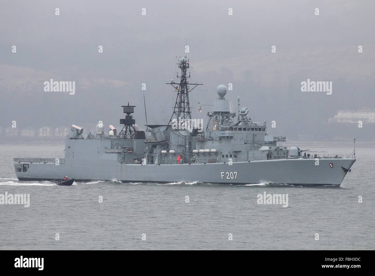 FGS Bremen (F207), a Bremen-class multipurpose frigate of the German ...