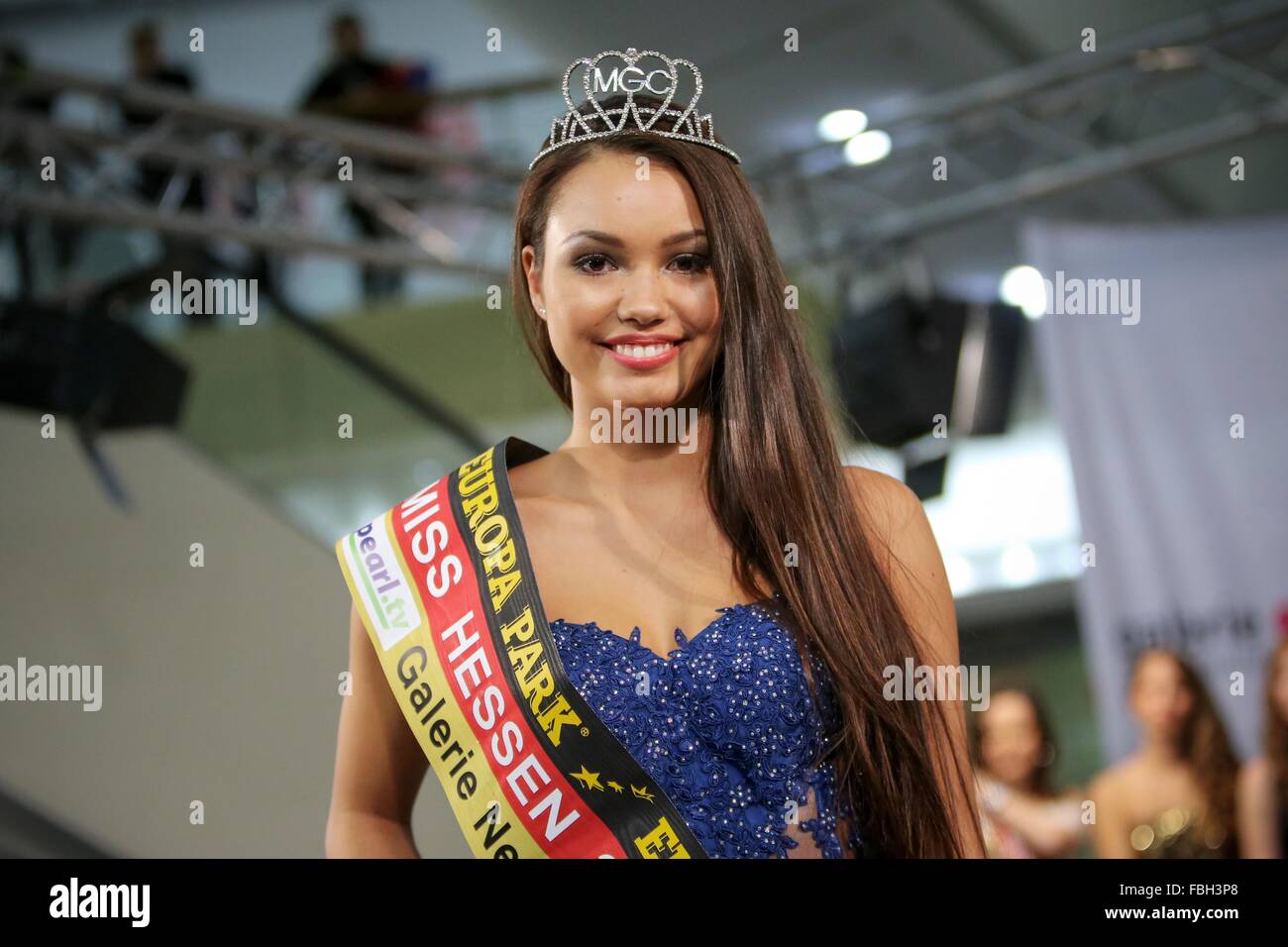 Giessen, Germany. 16th Jan, 2016. The new Miss Hesse 2016, Katharina ...