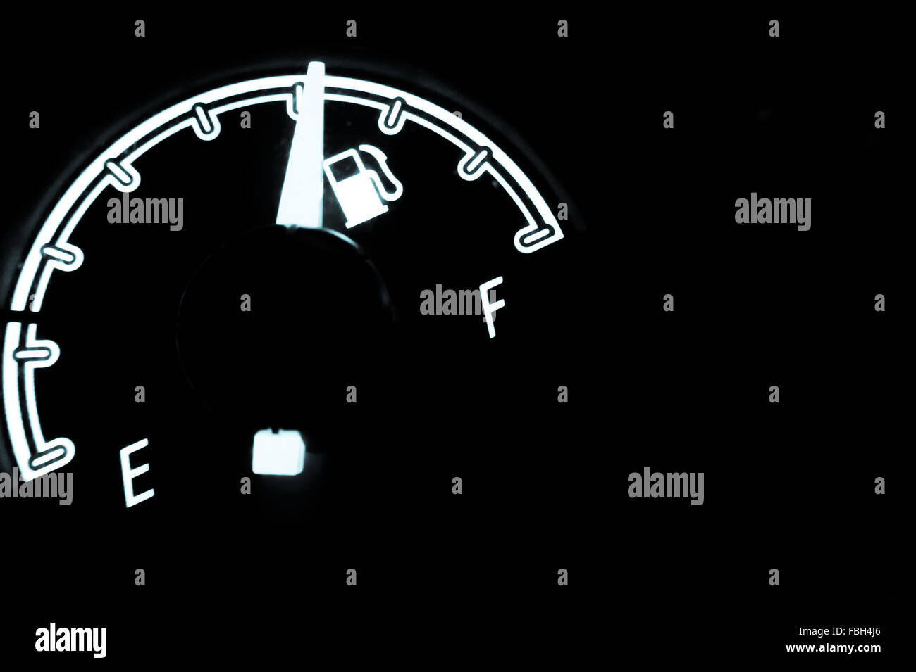 Fuel level check inside a car Stock Photo - Alamy