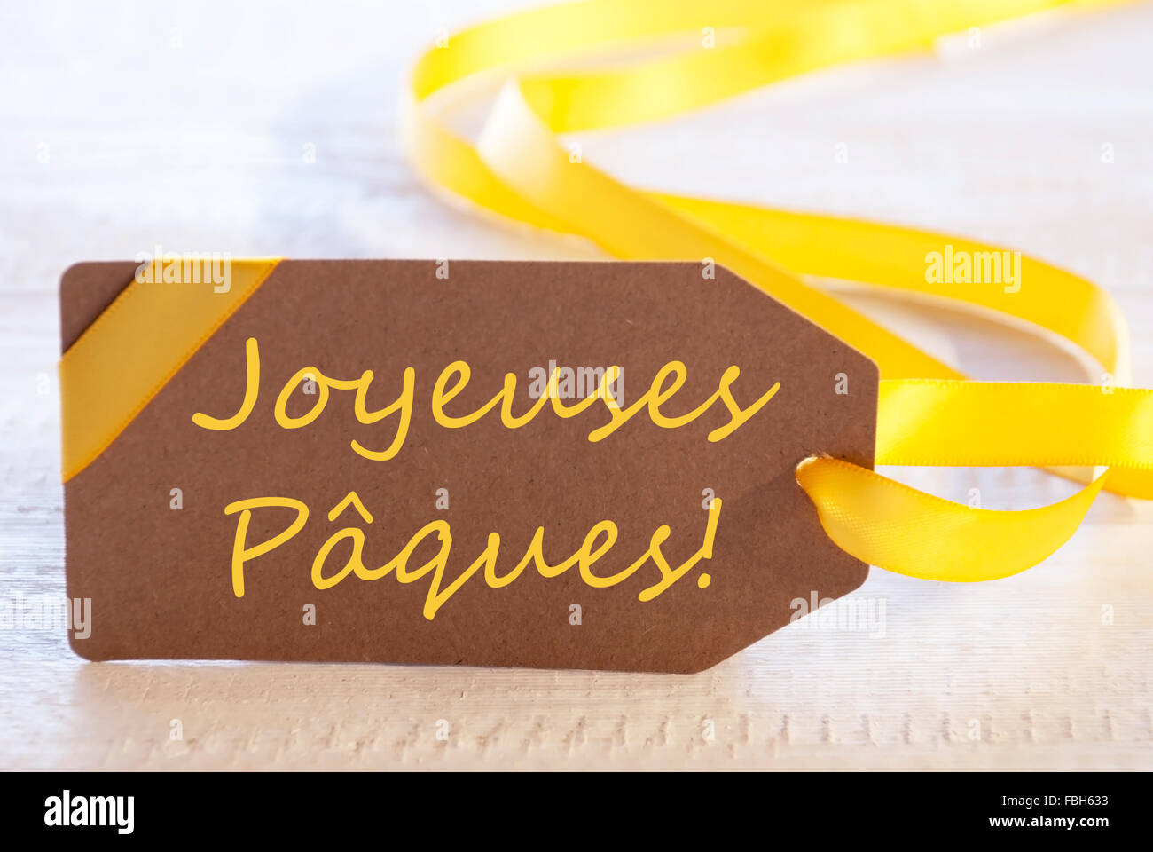Label With Text Joyeuses Paques Means Happy Easter Stock Photo - Alamy