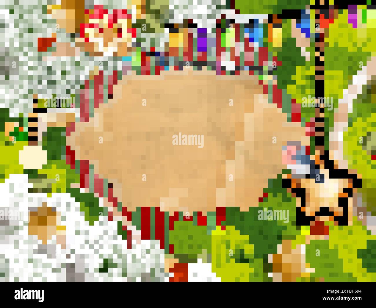 Red background silver garland Stock Vector Images - Alamy