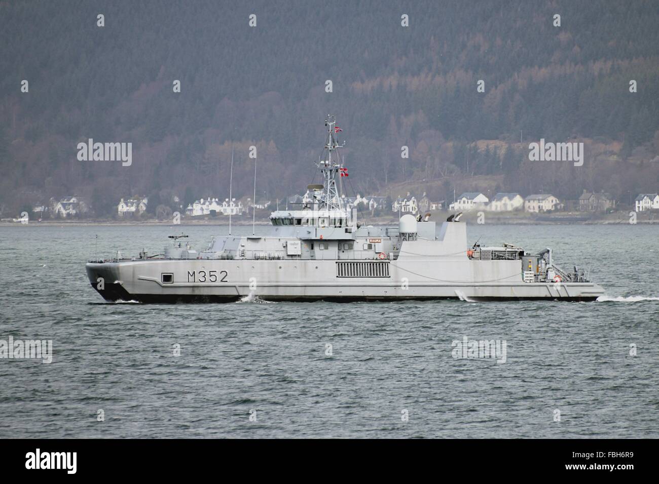 KNM Rauma (M352), an Alta-class minesweeper of the Royal Norwegian Navy ...