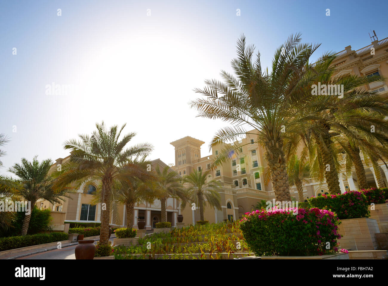 The building of luxury hotel and sunset, Dubai, UAE Stock Photo - Alamy