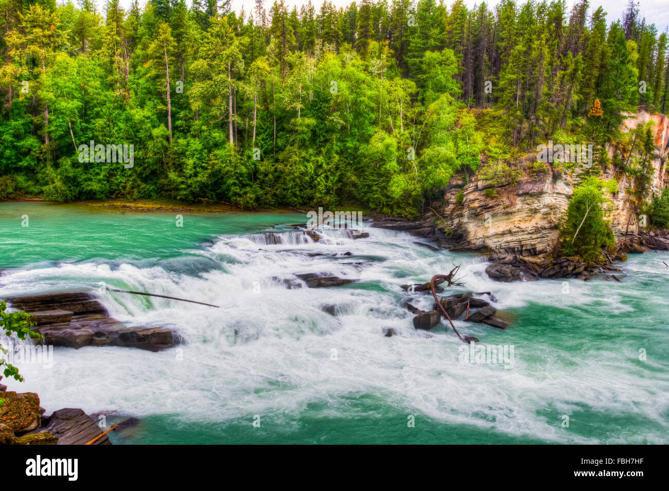 Scenic Rearguard Falls in Autumn, Jasper National Park Alberta Canada ...