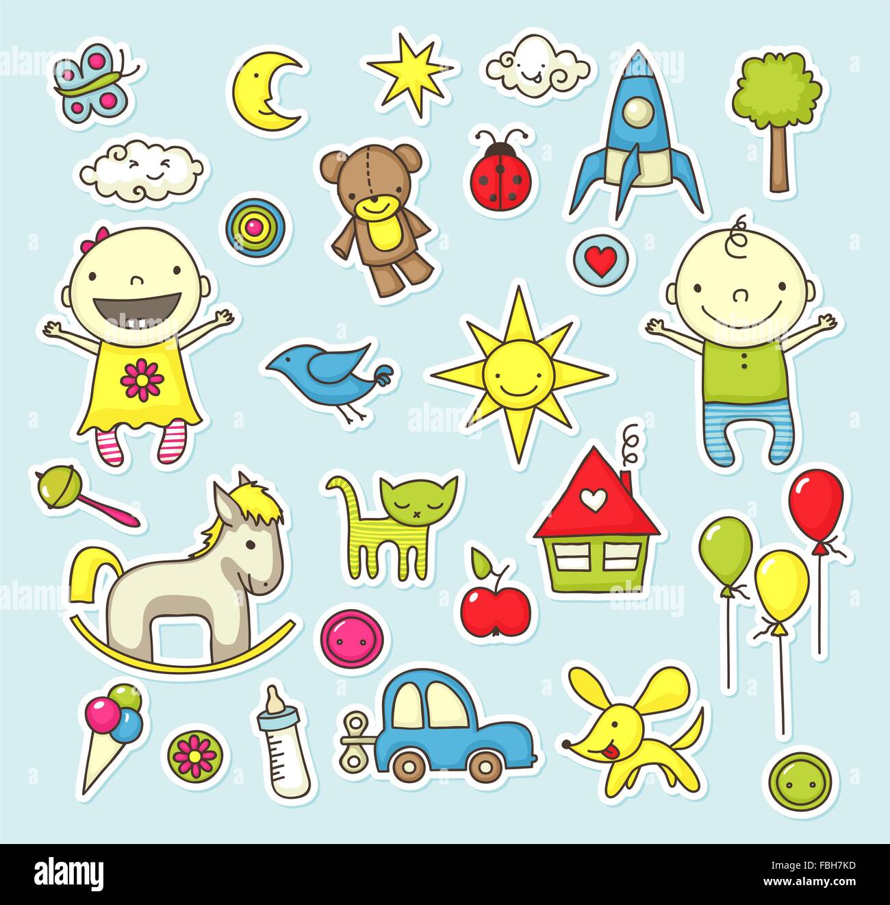 Cartoon stickers hi-res stock photography and images - Alamy