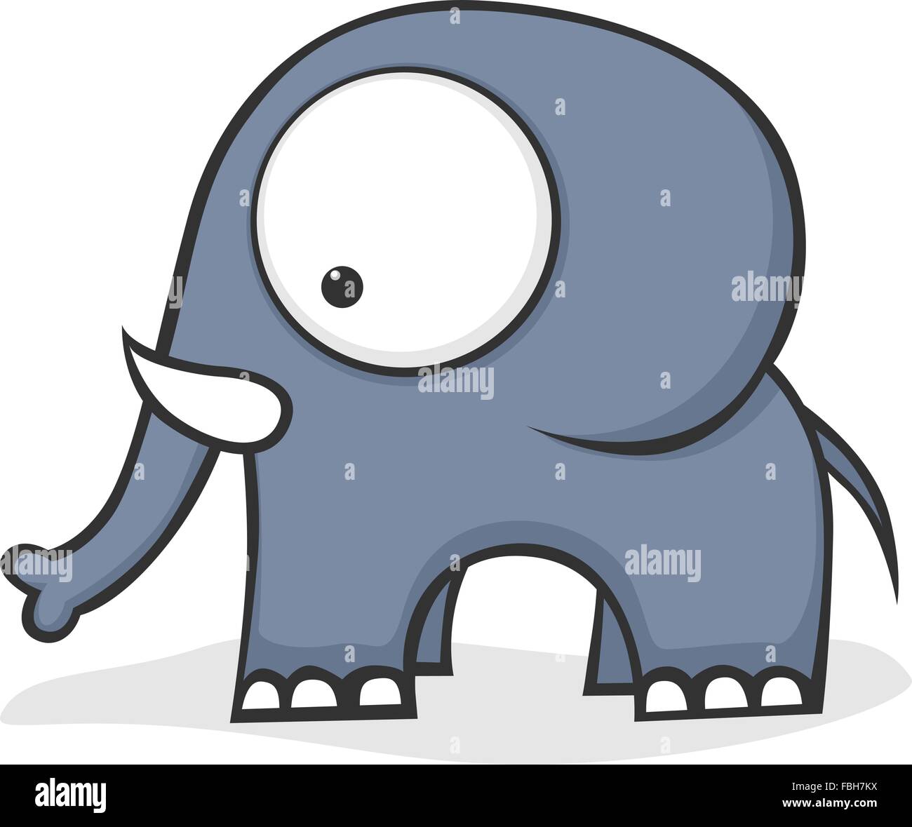Cute cartoon baby elephant with huge eyes Stock Vector Image & Art - Alamy