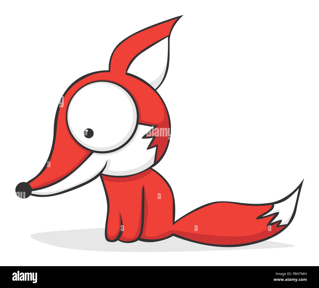 Cute little fox sitting Cut Out Stock Images & Pictures - Alamy