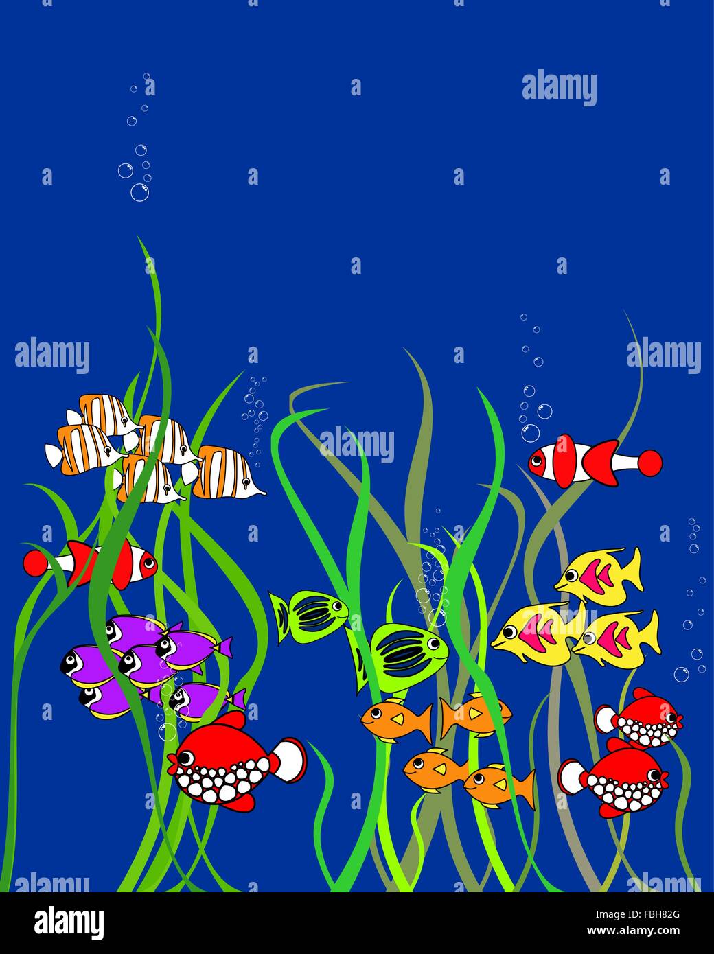 Colorful cartoon fishes Stock Vector Image & Art - Alamy