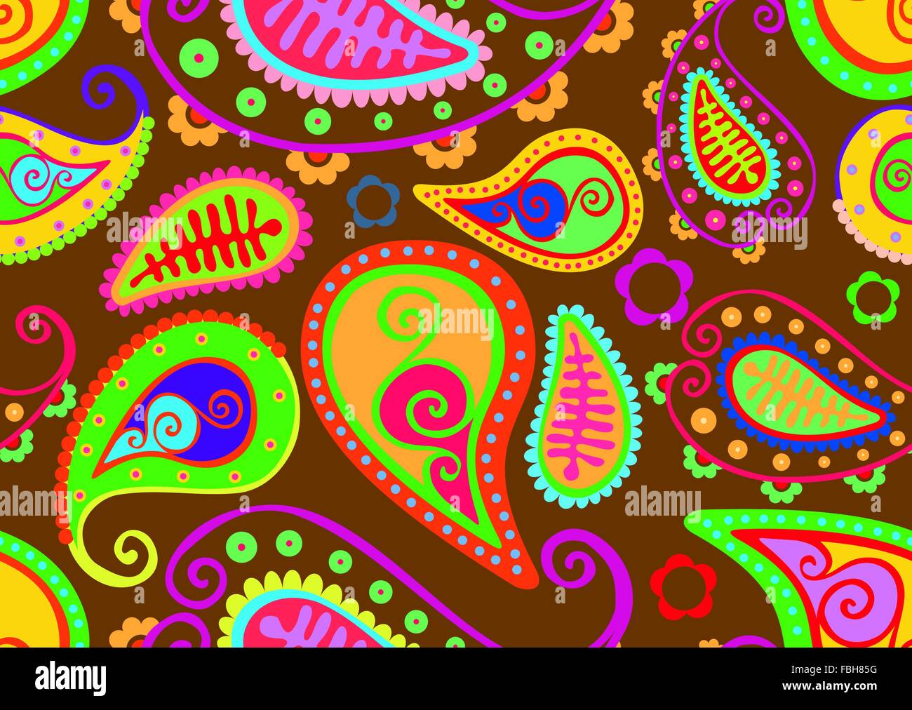 Colorful seamless paisley pattern Stock Vector Image & Art - Alamy