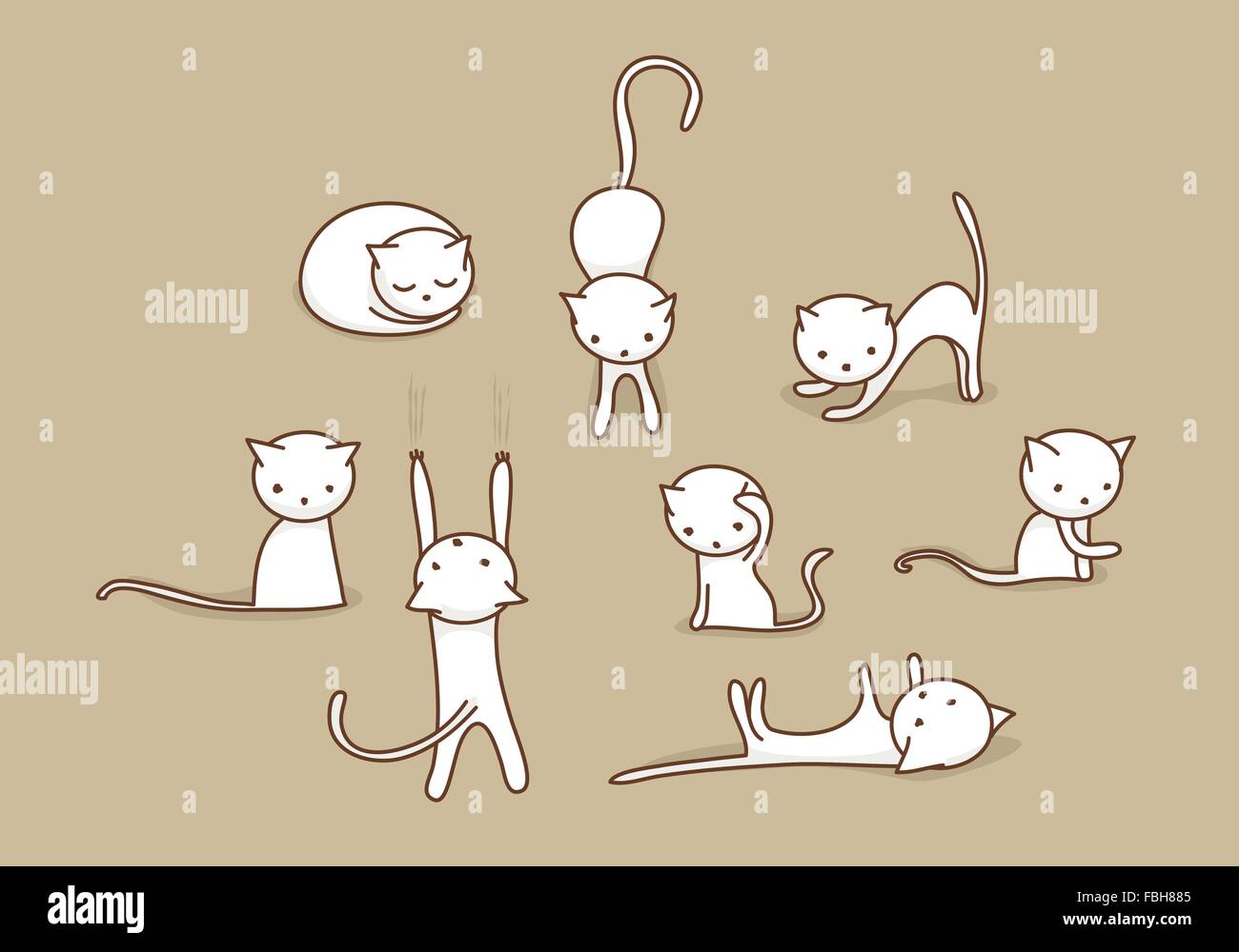 Cat positions hi-res stock photography and images - Alamy