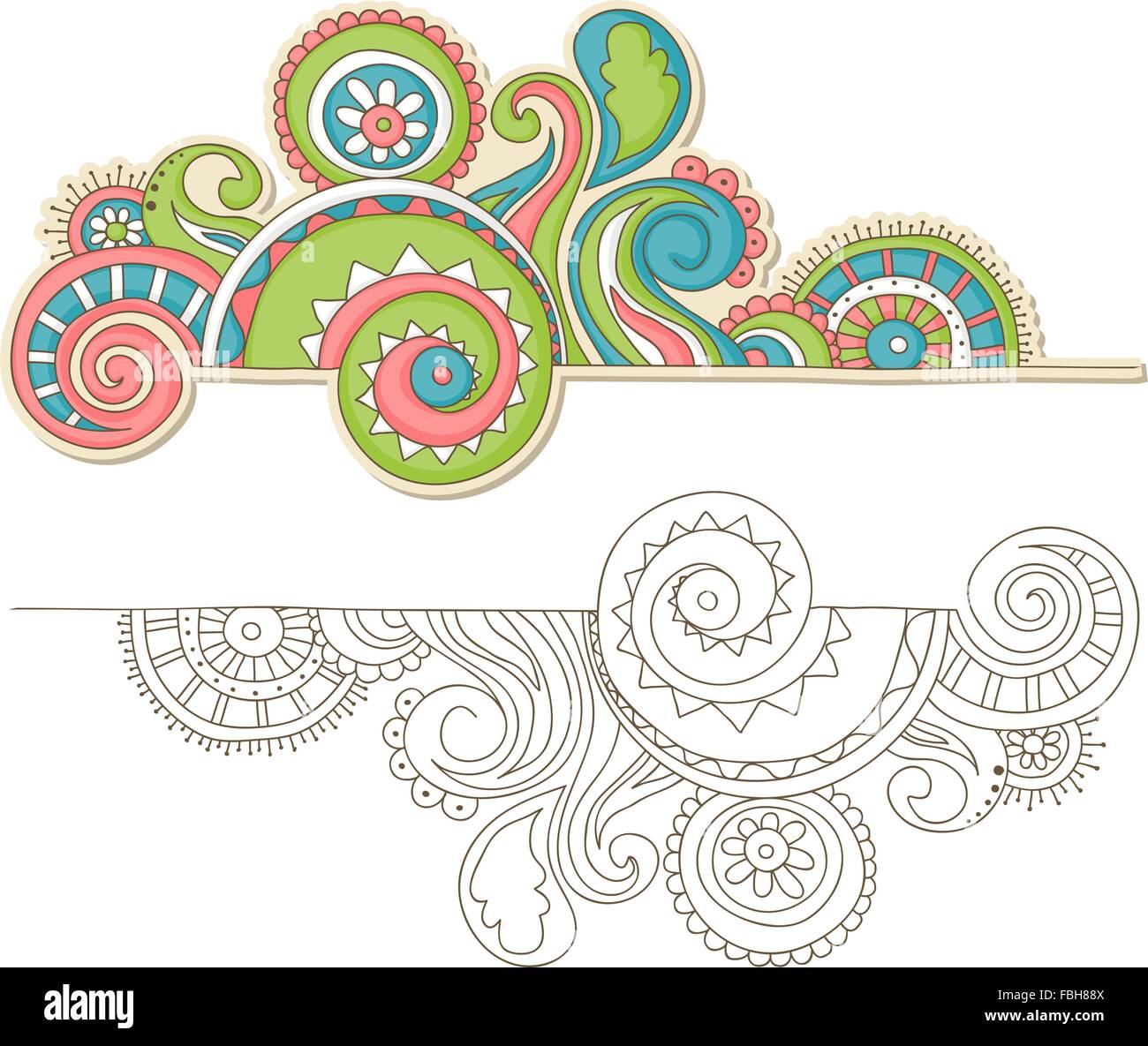 Colorful happy doodle Stock Vector Image & Art - Alamy