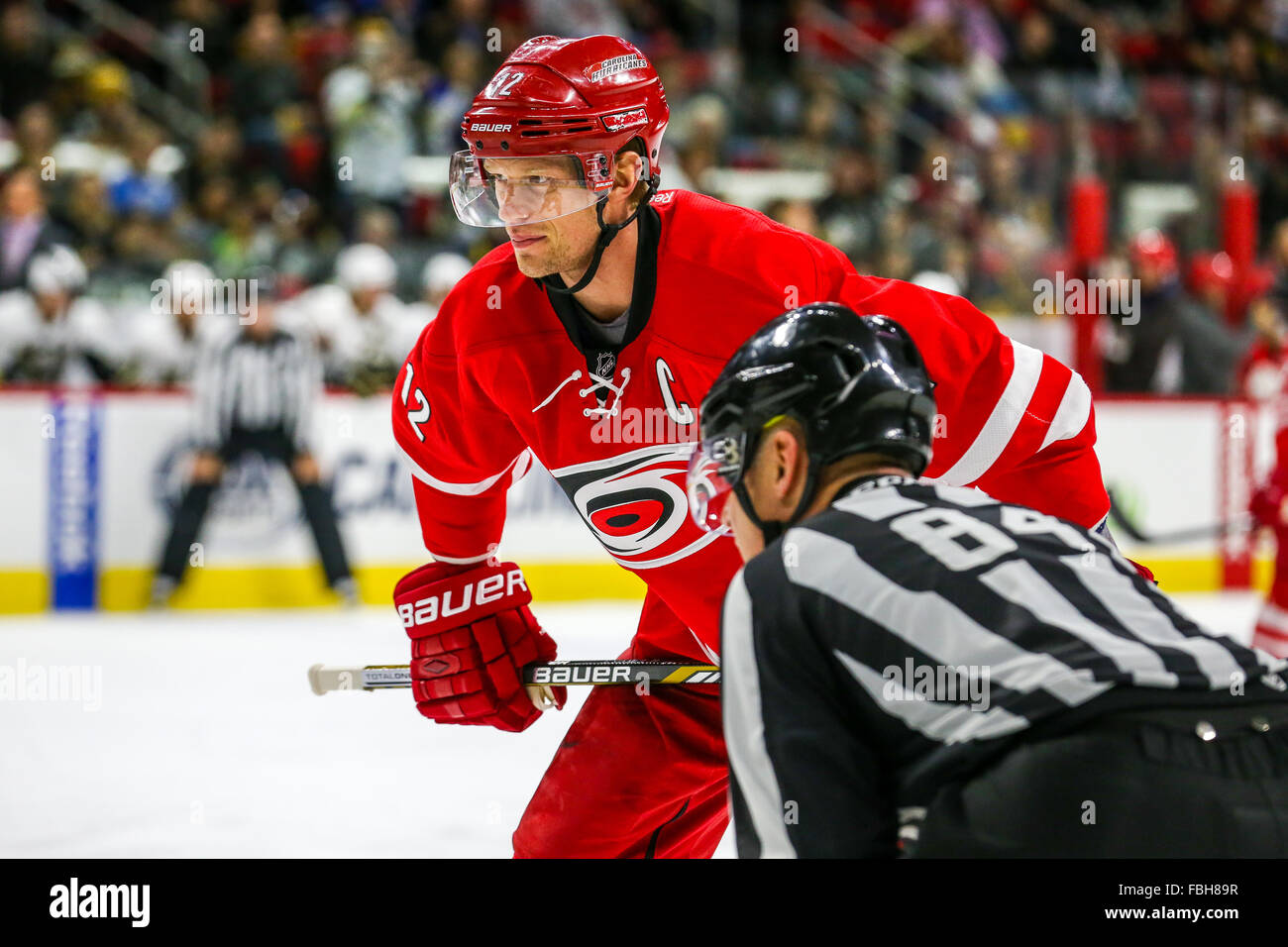 Carolina Hurricanes center Eric Staal (12) during the NHL game between ...