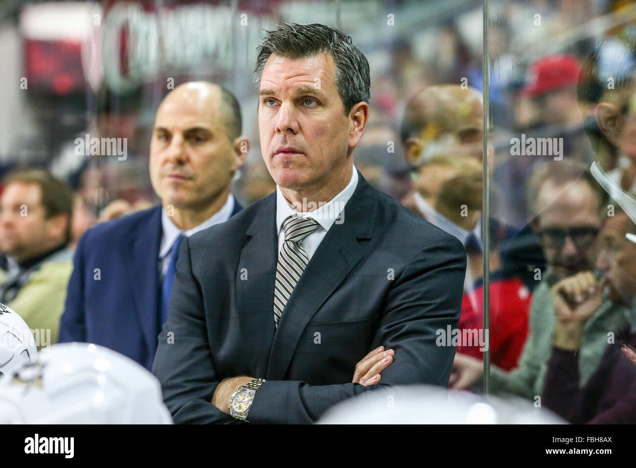 Pittsburgh Penguins head coach Mike Sullivan during the NHL game ...