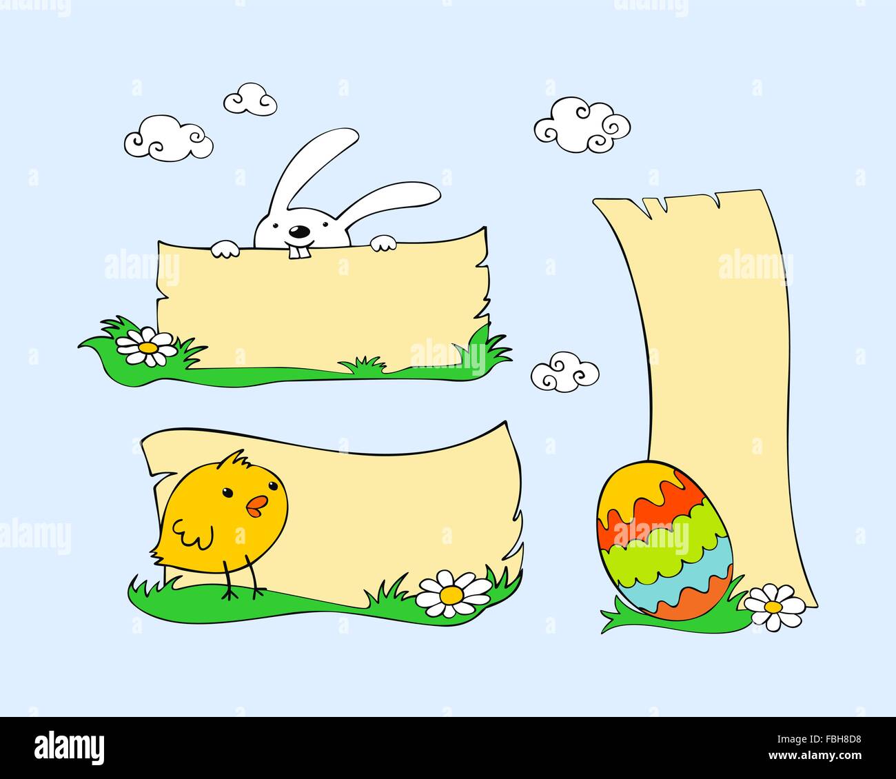 cartoon Easter banners set Stock Vector Image & Art - Alamy
