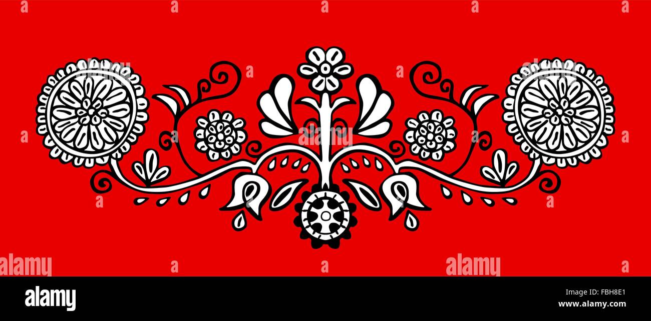 Traditional Transylvanian folk art element vector Stock Vector Image ...