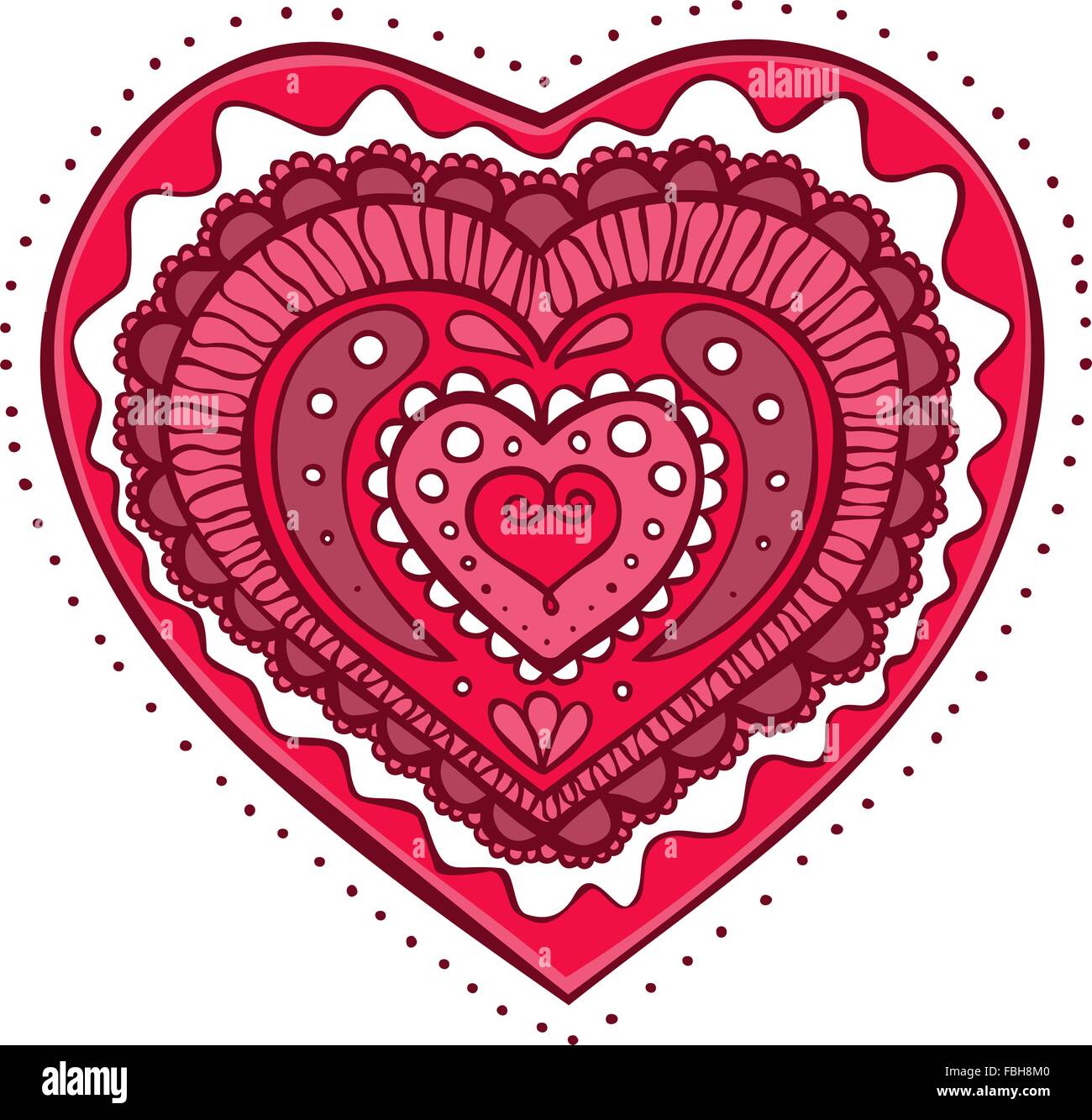Hand drawn doodle heart for Valentine's Day Stock Vector Image & Art ...