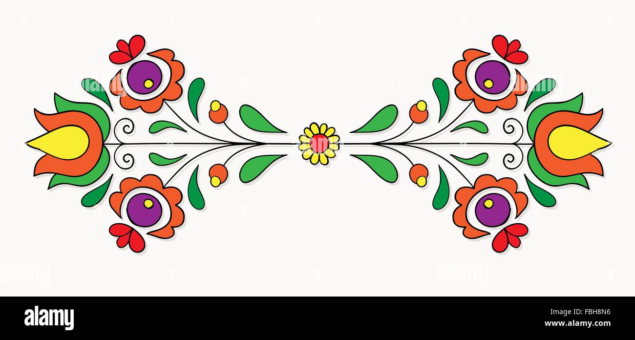 Folk art porcelain Stock Vector Images - Alamy